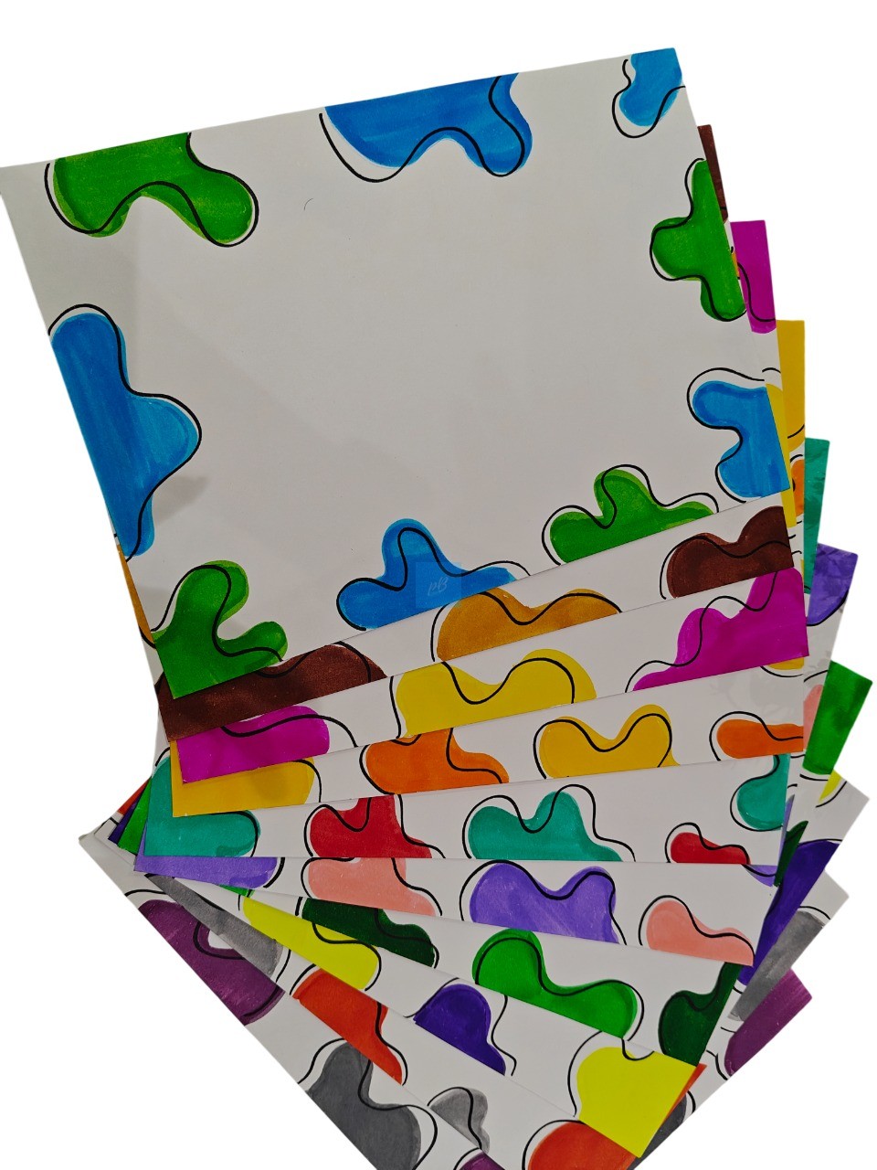 Project Banao A4 Abstract Border Art Paper Pack – Multicolor Handmade ...